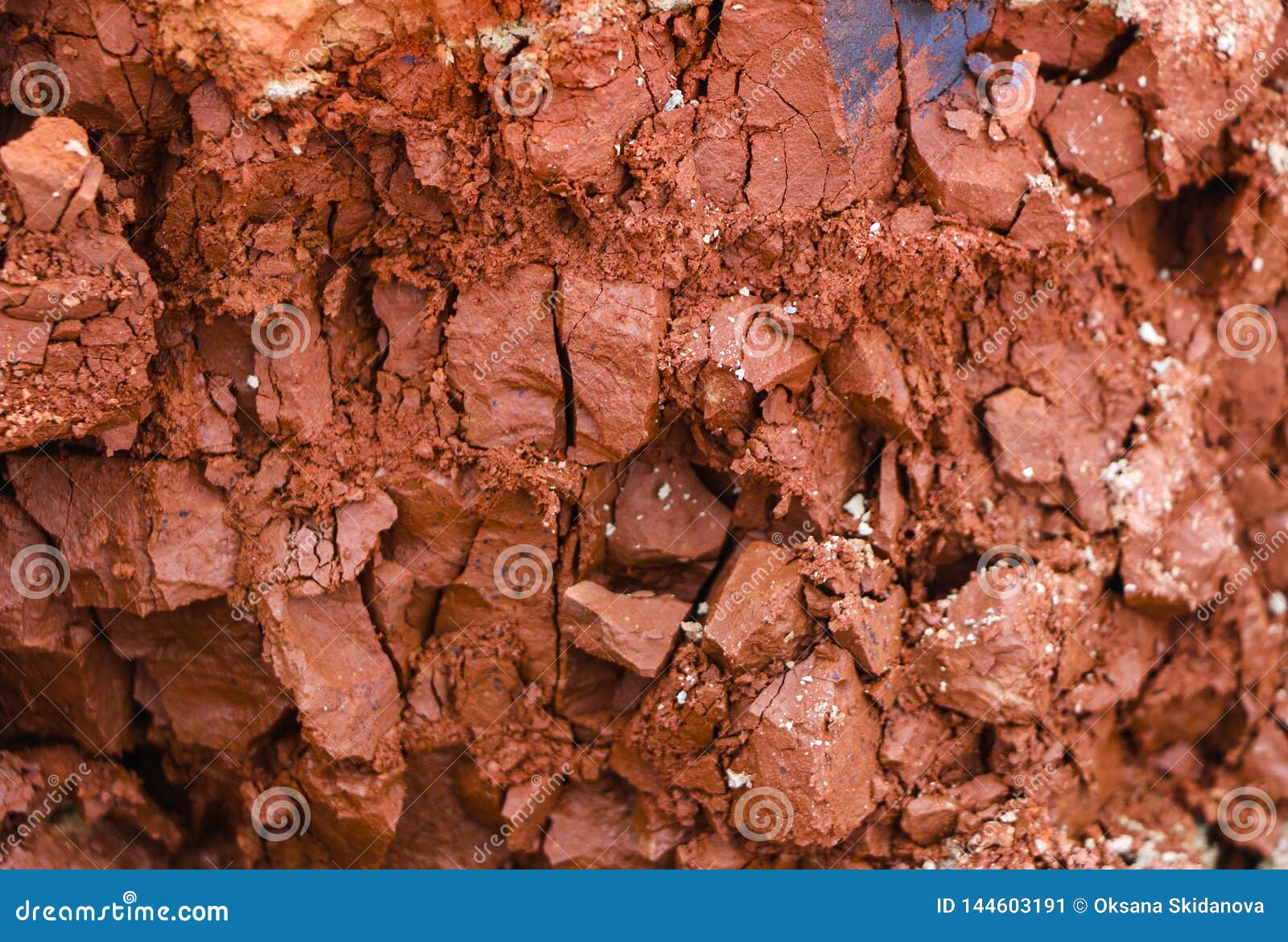 Texture of Different Layers of Clay Underground in Clay Quarry after ...