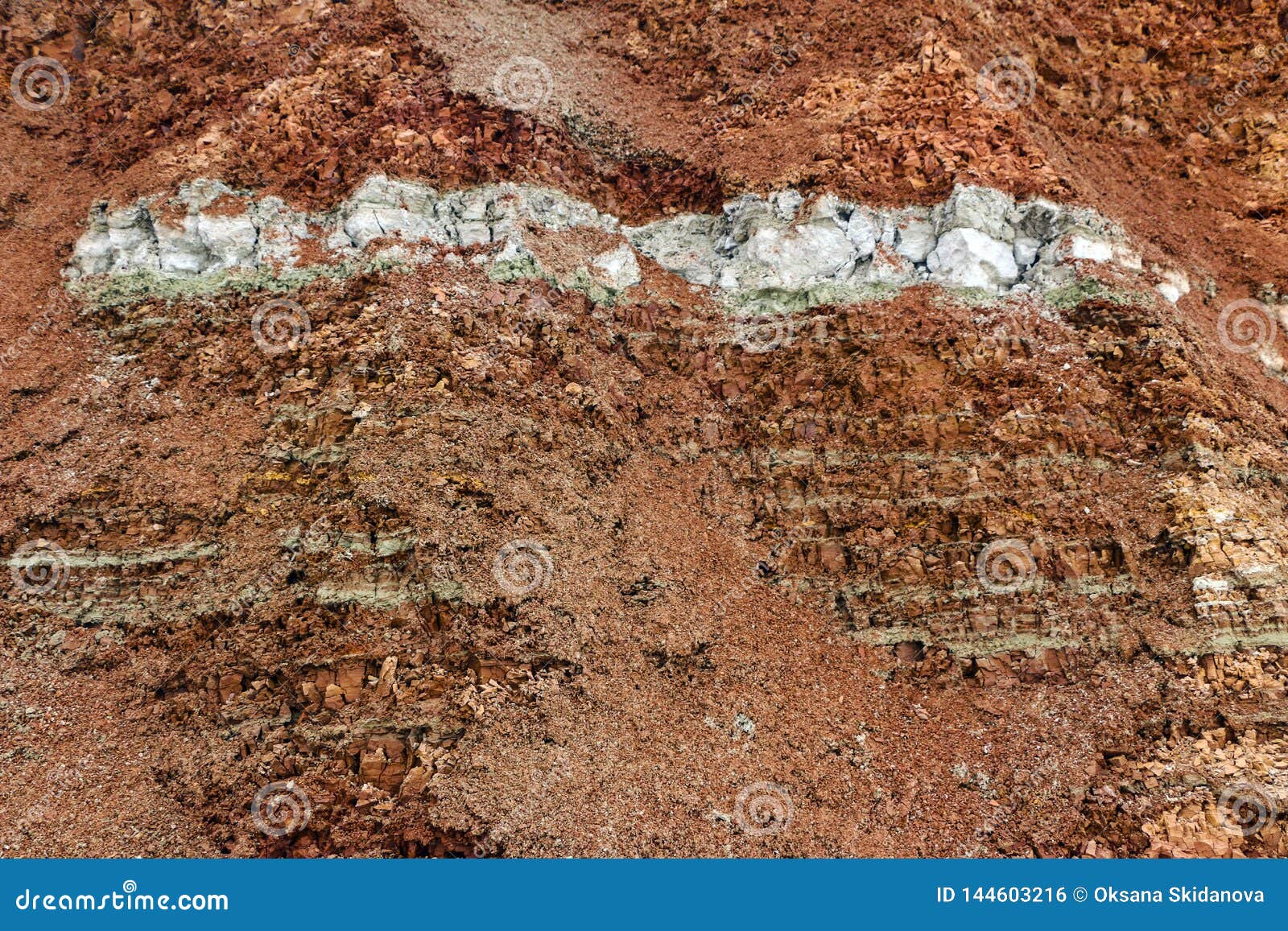 Texture of Different Layers of Clay Underground in Clay Quarry after ...