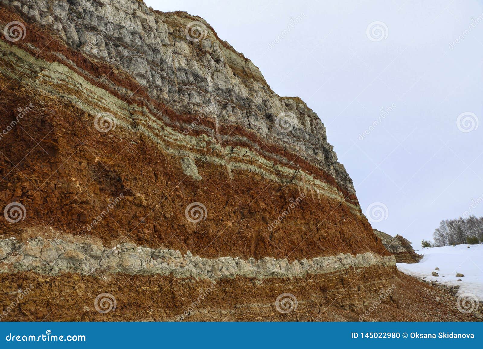 Texture of Different Layers of Clay Underground in Clay Quarry after ...