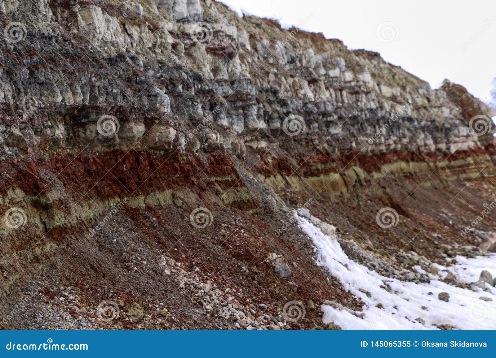 Texture of Different Layers of Clay Underground in Clay Quarry after ...