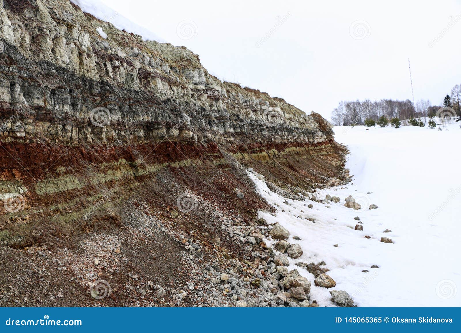 Texture of Different Layers of Clay Underground in Clay Quarry after ...