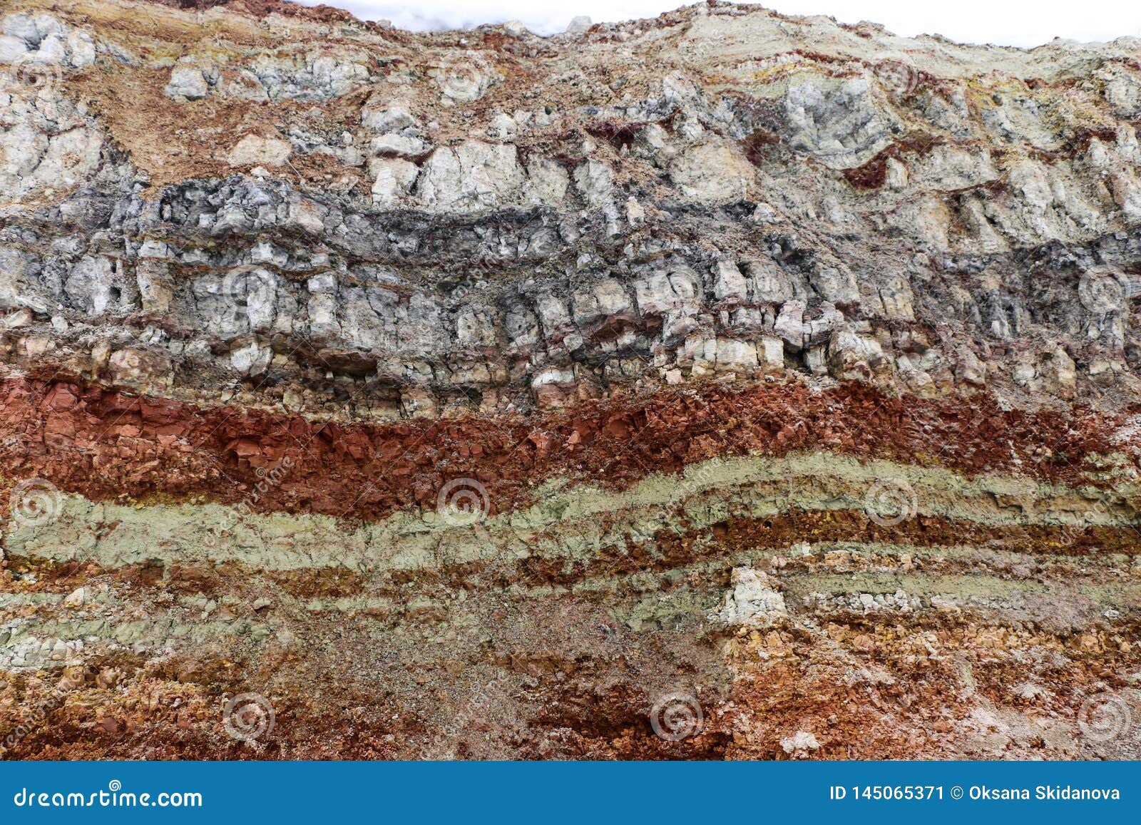 Texture of Different Layers of Clay Underground in Clay Quarry after ...