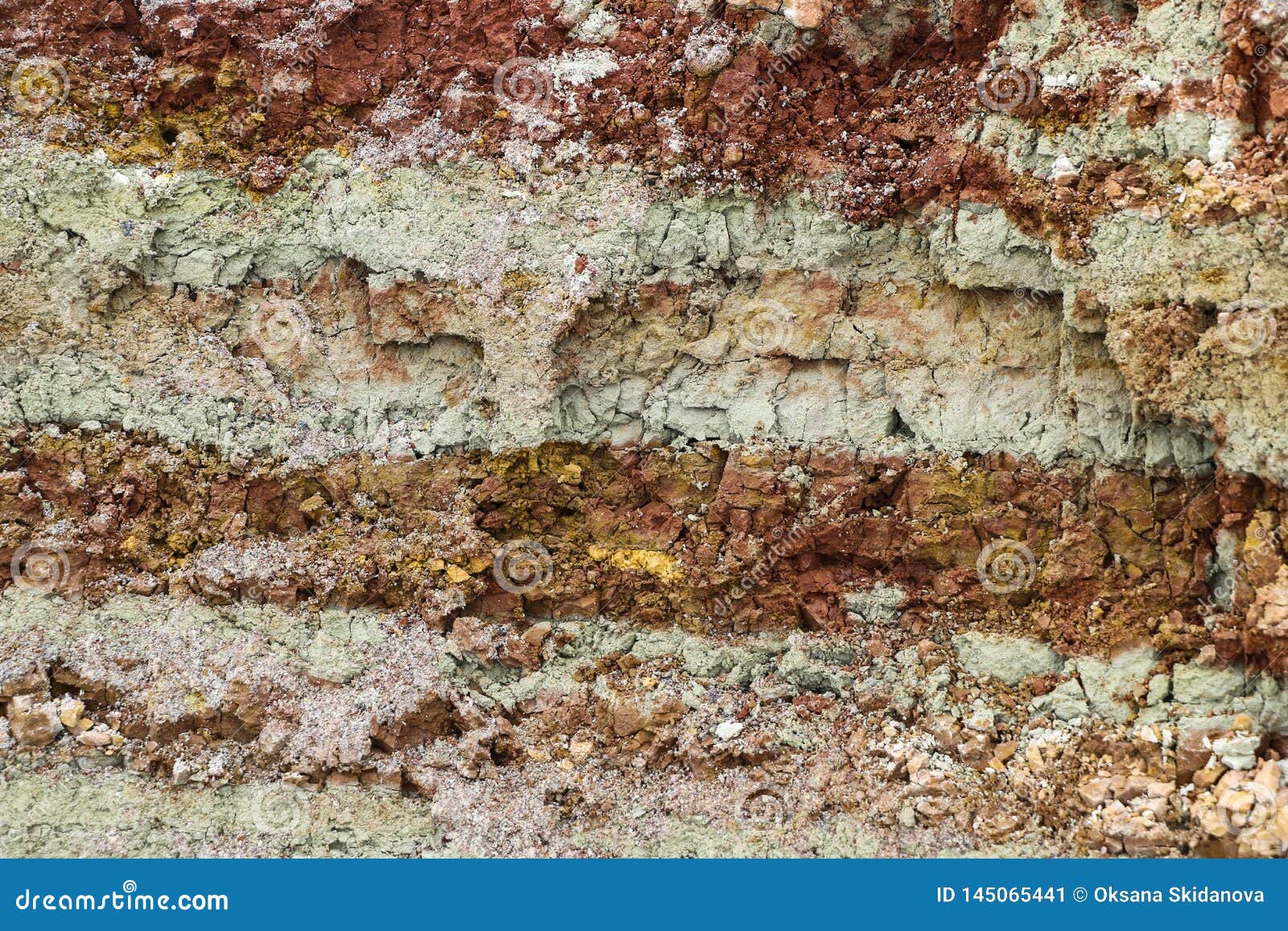 Texture of Different Layers of Clay Underground in Clay Quarry after ...