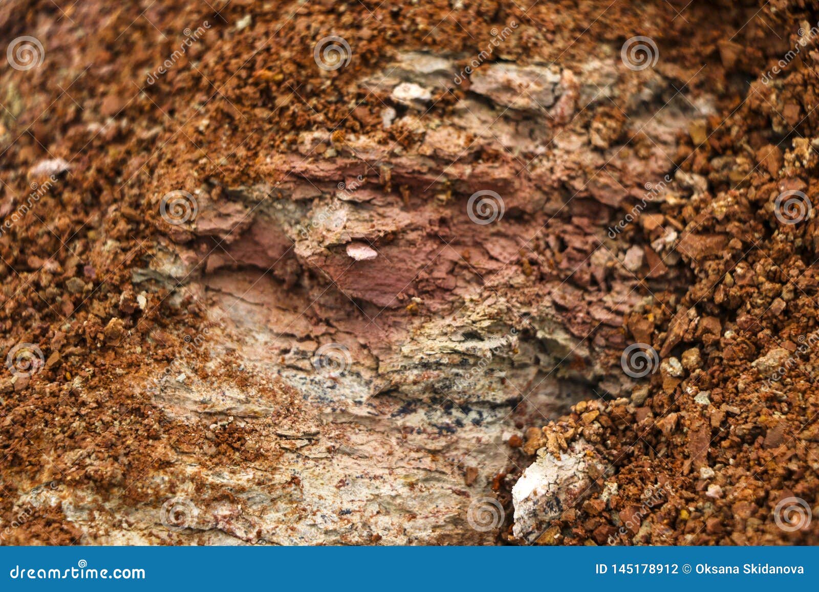 Texture of Different Layers of Clay Underground in Clay Quarry after ...