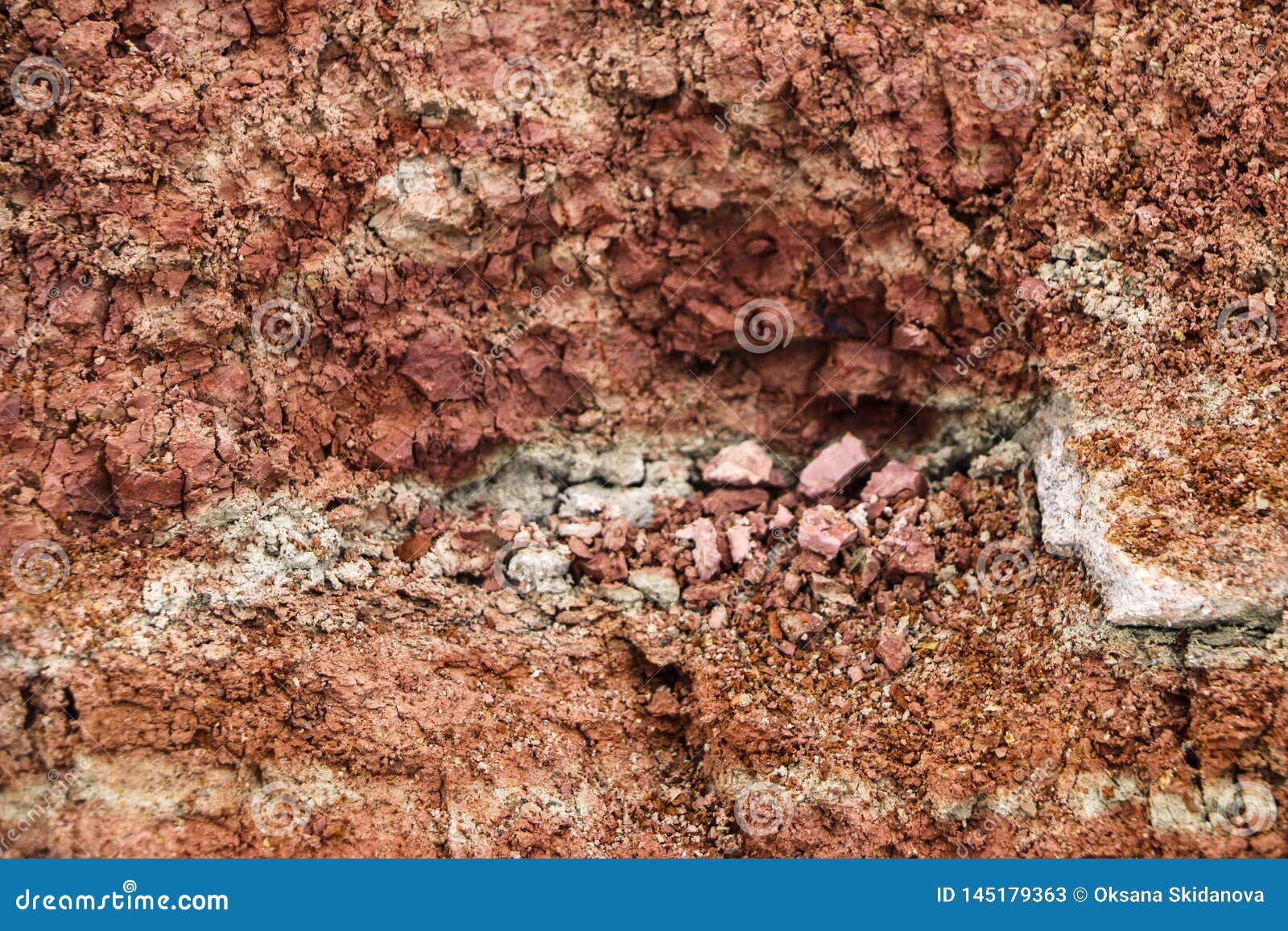 Texture of Different Layers of Clay Underground in Clay Quarry after ...