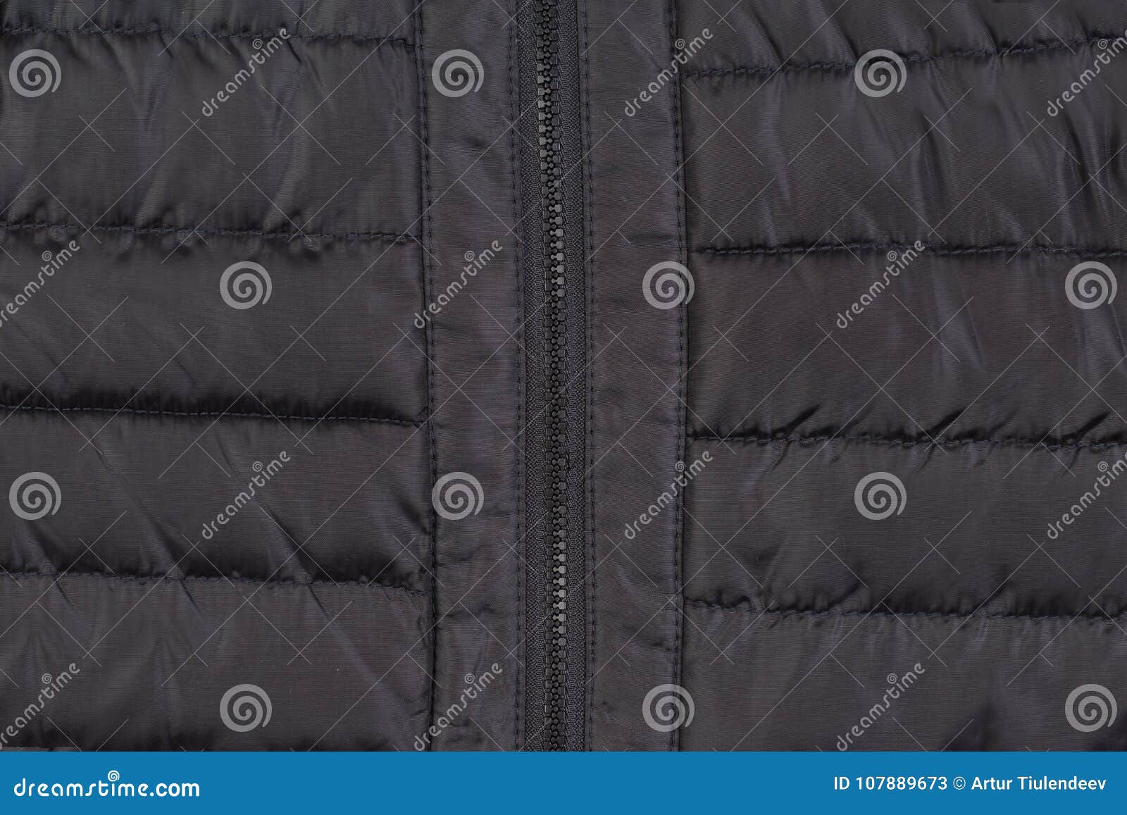Texture Down Black Jacket with Zipper Stock Image - Image of sign ...