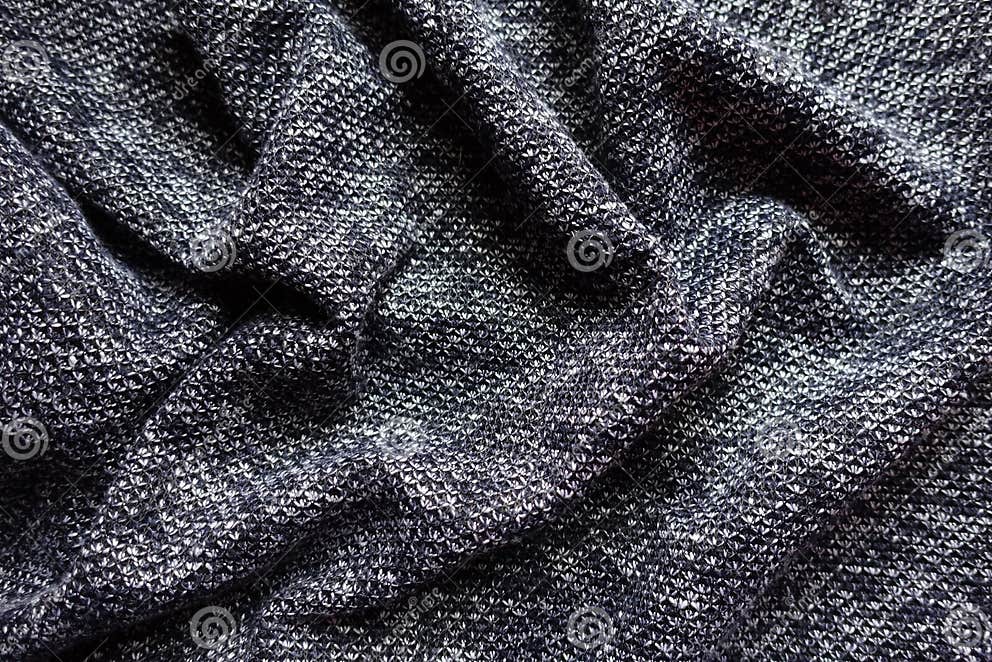 Texture of Draped Thick Heather Blue Grey Fabric Stock Photo - Image of ...