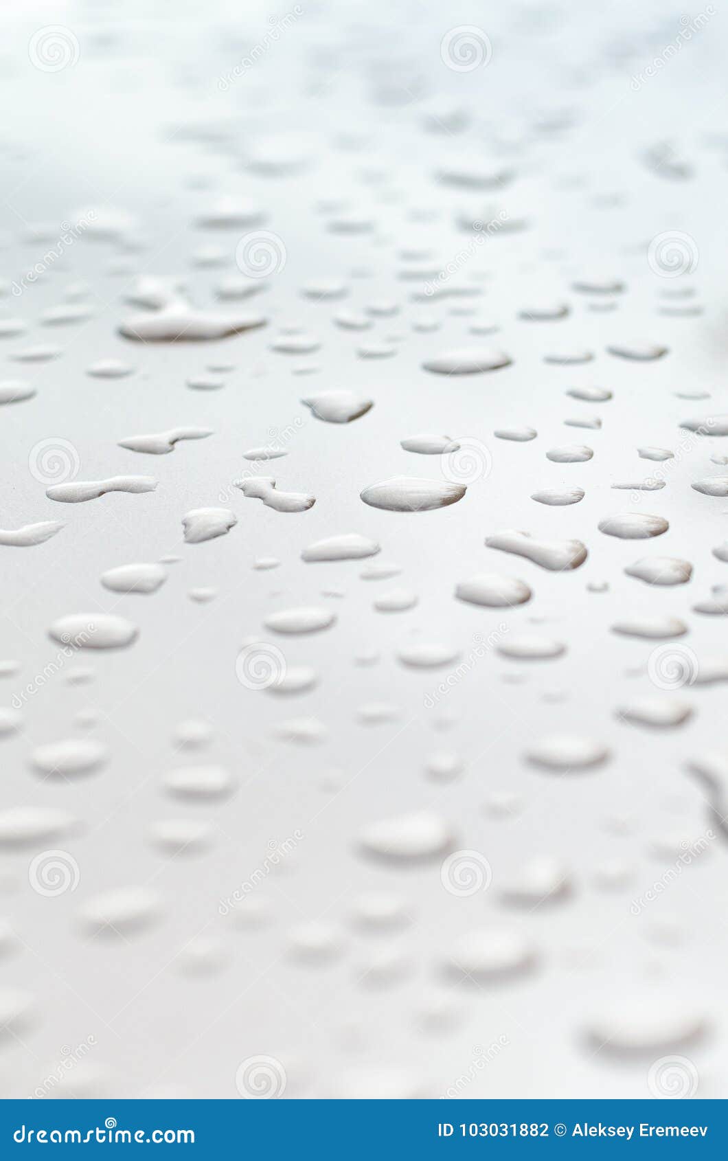 Texture of a Drop of Water on a White Glossy Surface Stock Photo ...