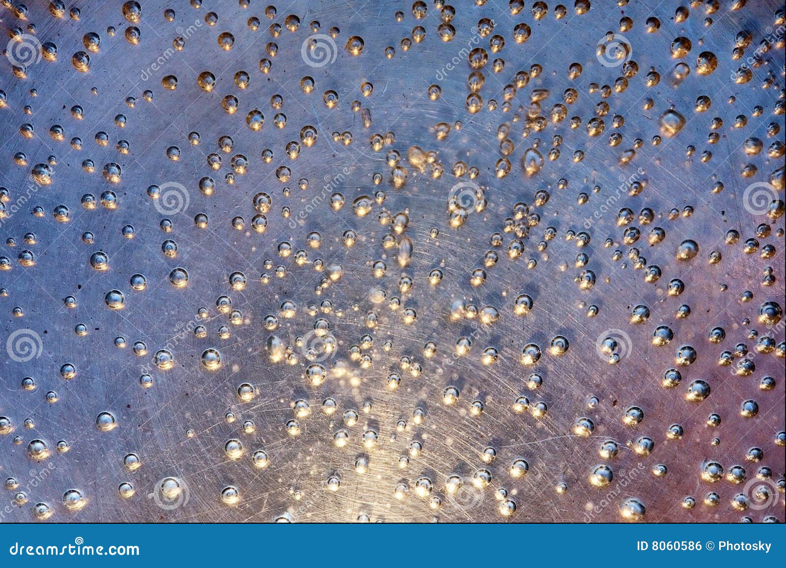 Texture: Drops on Hot Metal Surface Stock Photo - Image of column ...