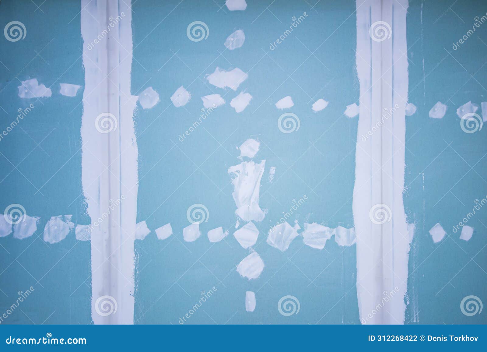 Texture of Drywall with Evenly Twisted Screws and Putty Joints in a New ...