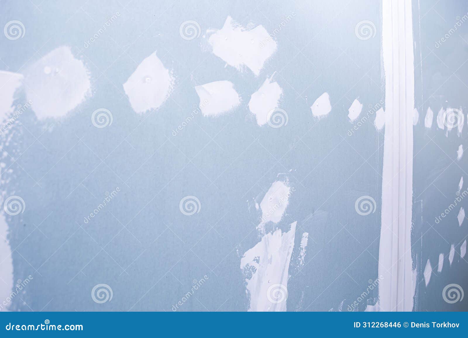 Texture of Drywall with Evenly Twisted Screws and Putty Joints in a New ...