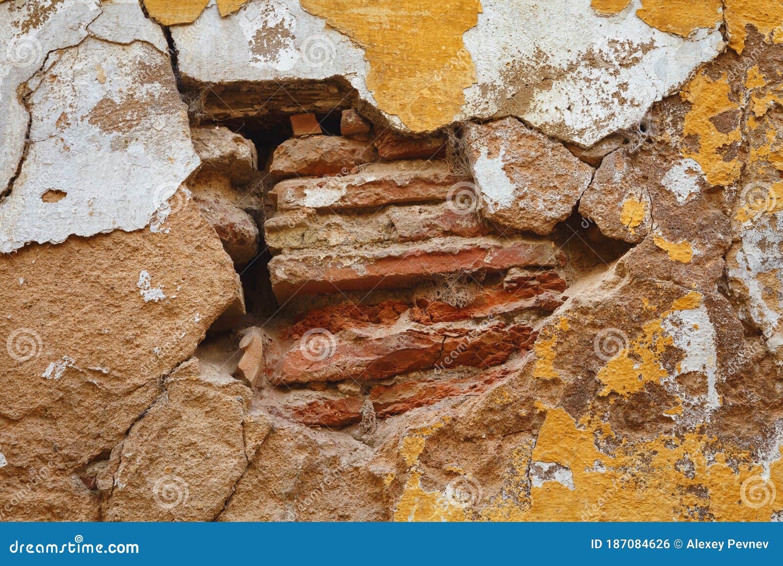 Texture Du Mur Antique Cassé Photo stock - Image du matériau, fissures ...