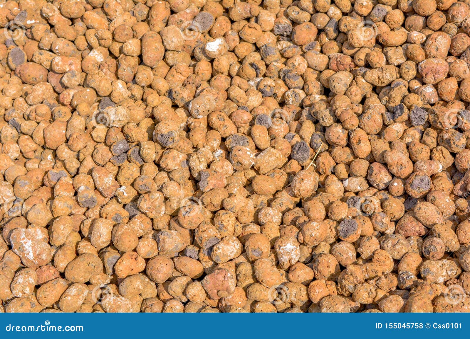 Texture of Expanded Clay Aggregate Gravel. Orange Clay Material for ...
