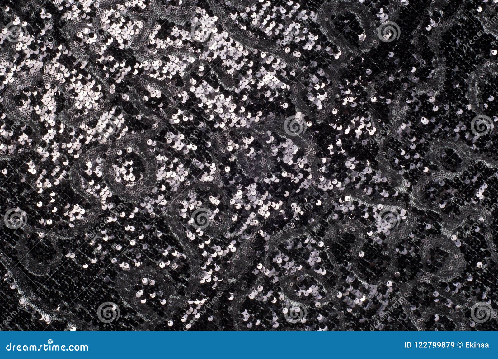 The Texture of the Fabric is Black with Sequins Stock Image - Image of ...