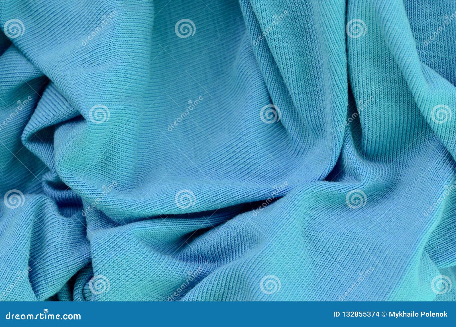 The Texture of the Fabric in Blue Color. Material for Making Shirts and ...