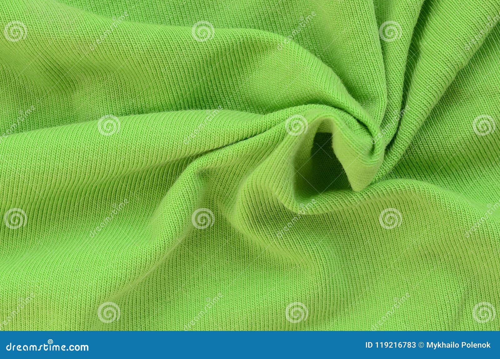 The Texture of the Fabric is Bright Green. Material for Making S Stock ...