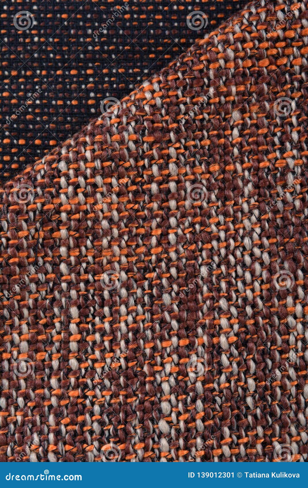 The Texture of the Fabric Chanel Large Weave, Brown with Place for Your ...