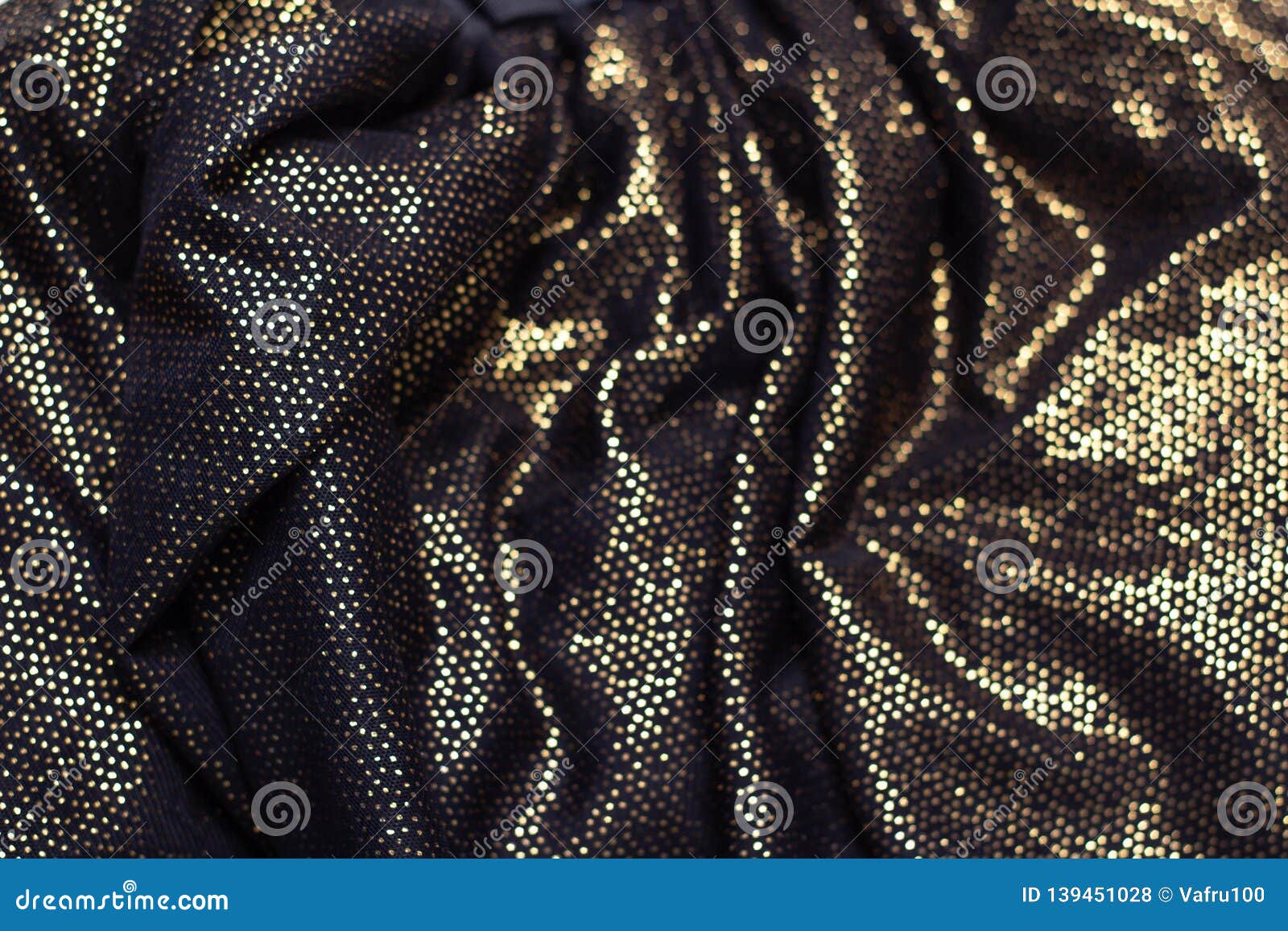 Crumpled Shiny Fabric. the Texture of the Fabric. Stock Photo - Image ...