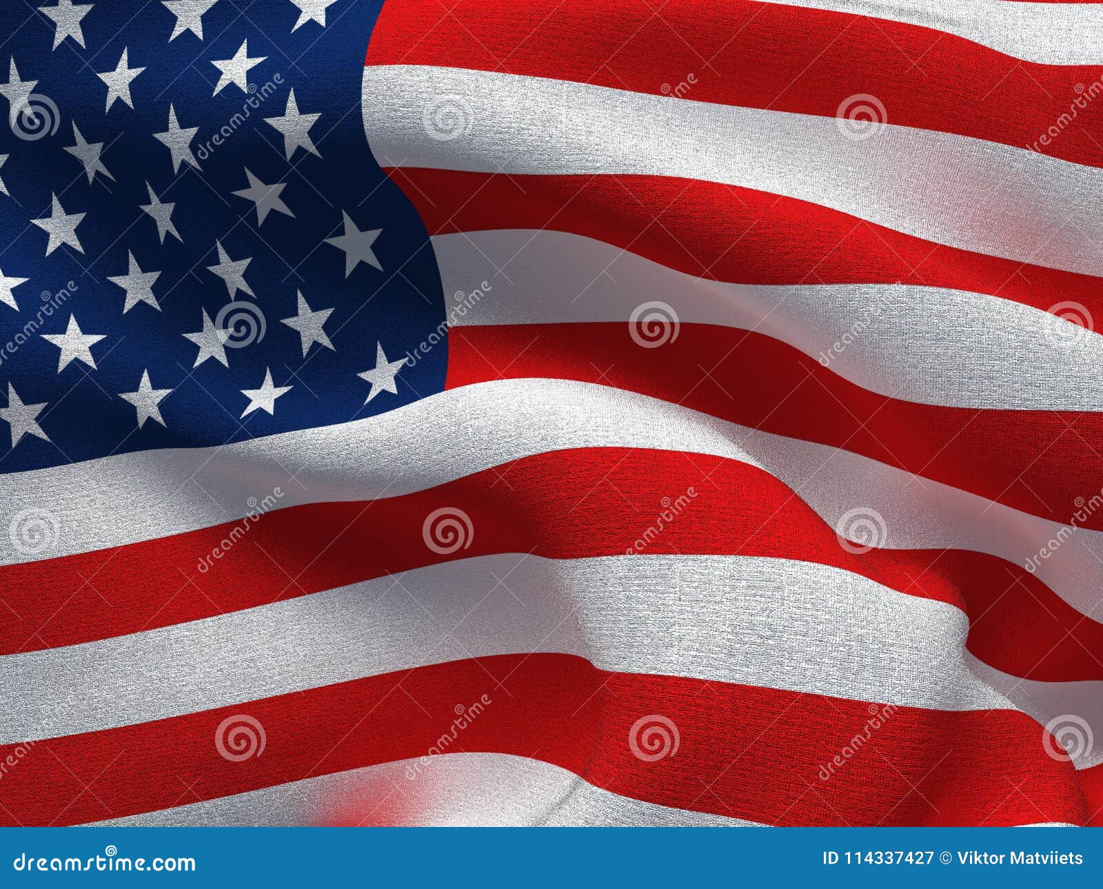 Texture of a Fabric with the Image of the Flag of USA, Waving in the ...