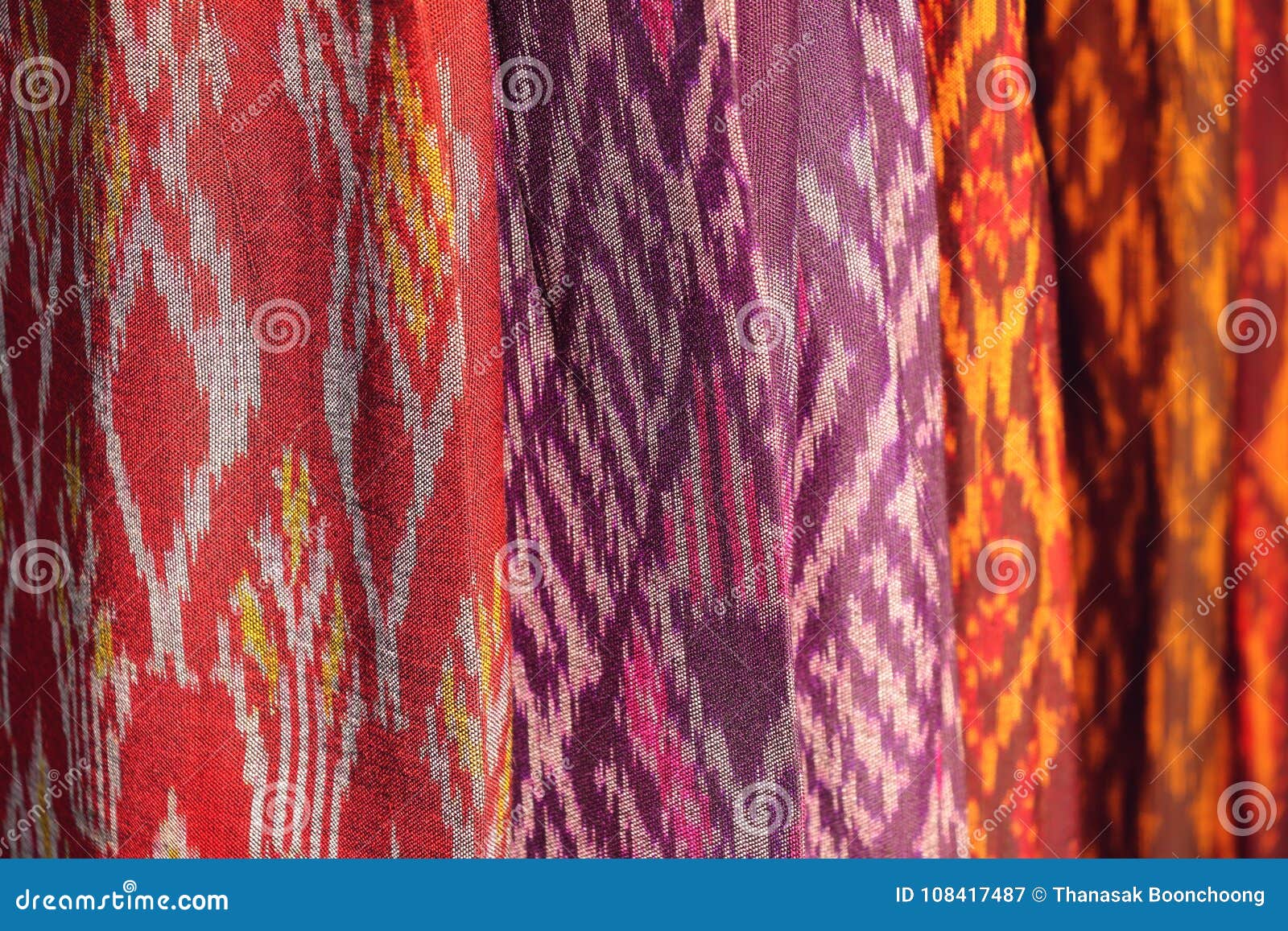 Texture of Fabric Pattern Background, Native Thai Style Stock Image ...