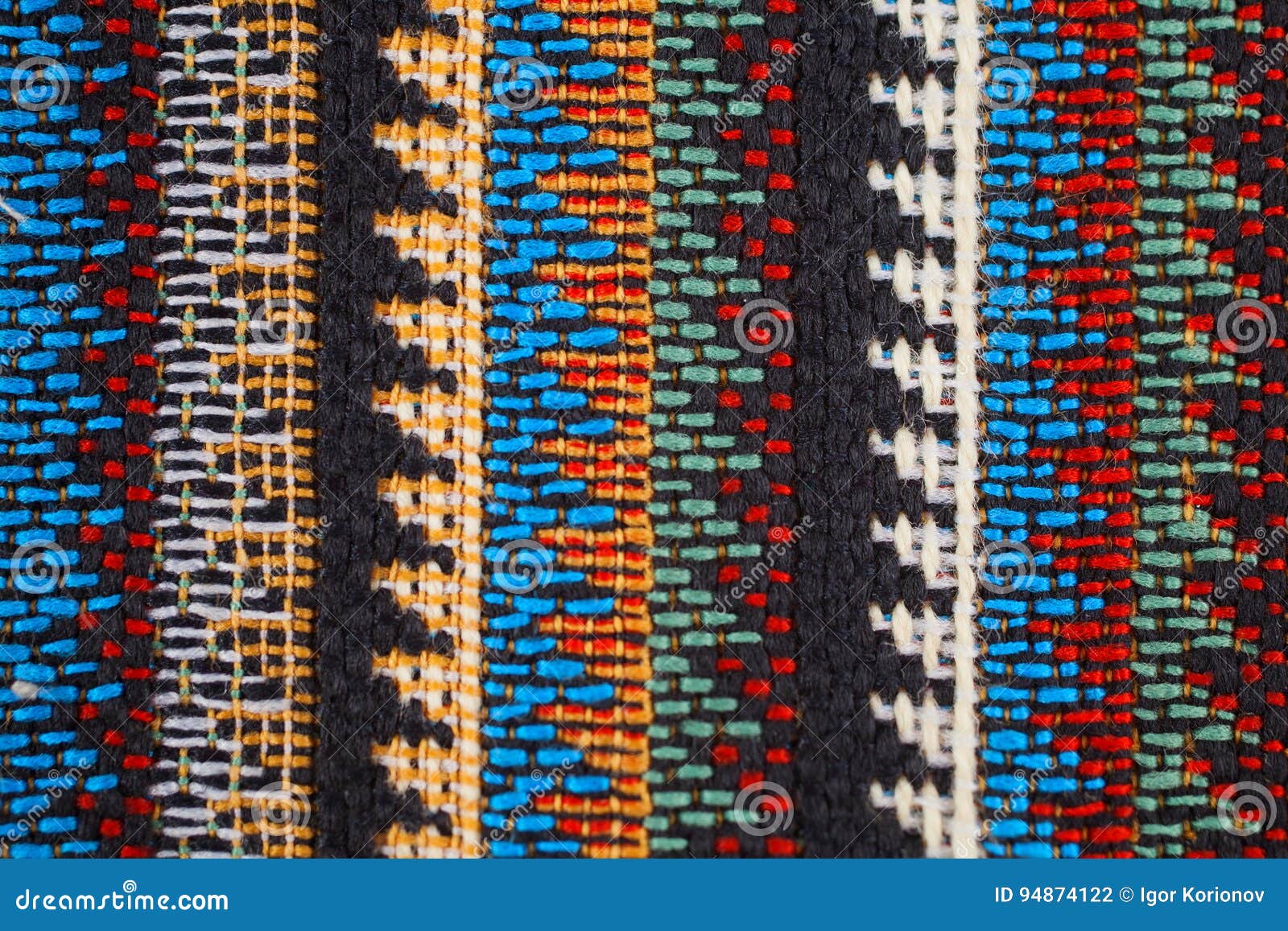 Texture of Fabric with Traditional Mexican Pattern Stock Photo - Image ...