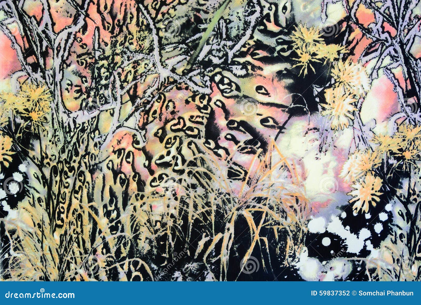 Texture Fabric of Tropical Forests Stock Illustration - Illustration of ...