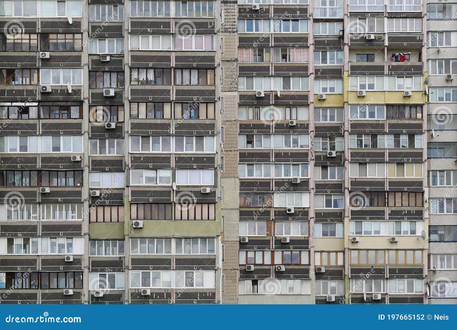 Texture Of The Facade Of A Multi-storey Residential Building With ...