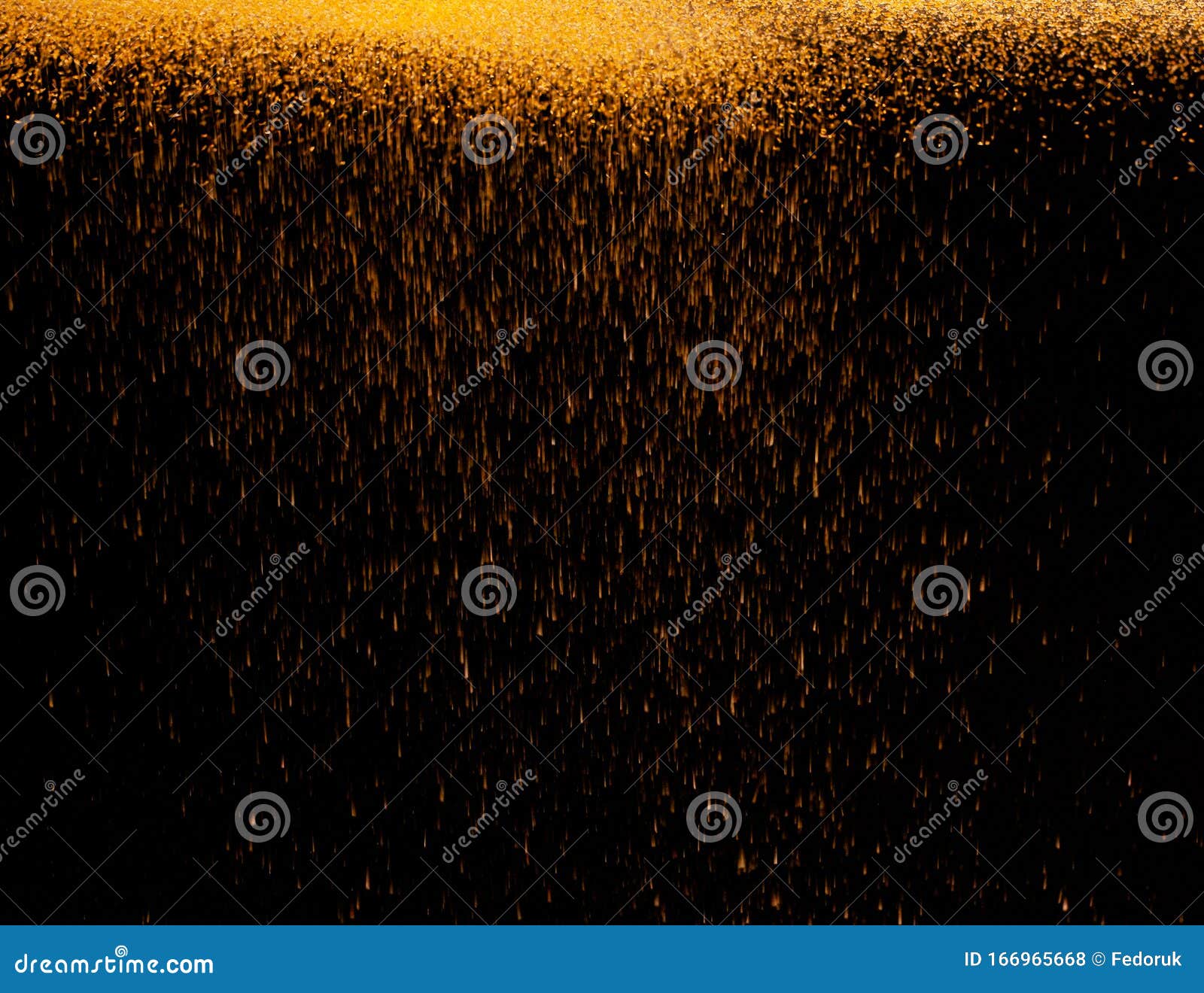 The Texture of the Fall of Gold Particles Stock Photo - Image of glow ...