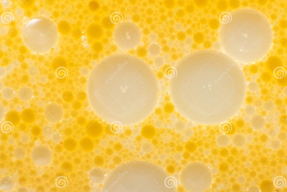 Texture of Fat or Oil with Yellow Bubbles. Background of Fat Bubbles ...