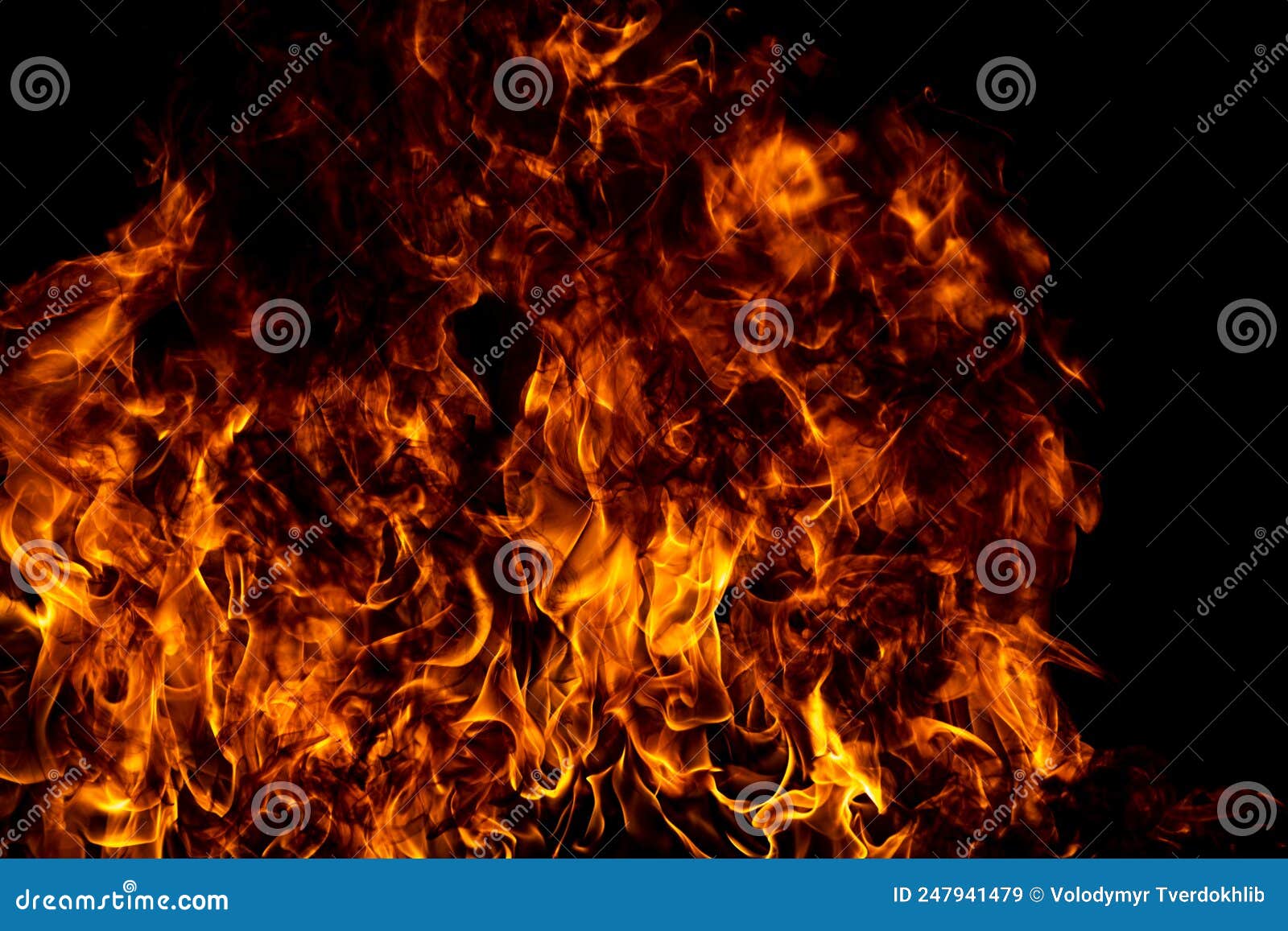 Texture of Fire on a Black Background. Abstract Fire Flame Background ...