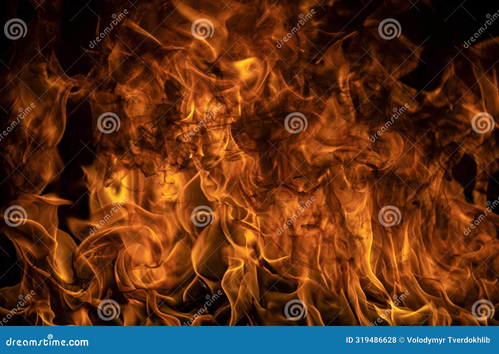 Texture of Fire on a Black Background. Abstract Fire Flame Background ...