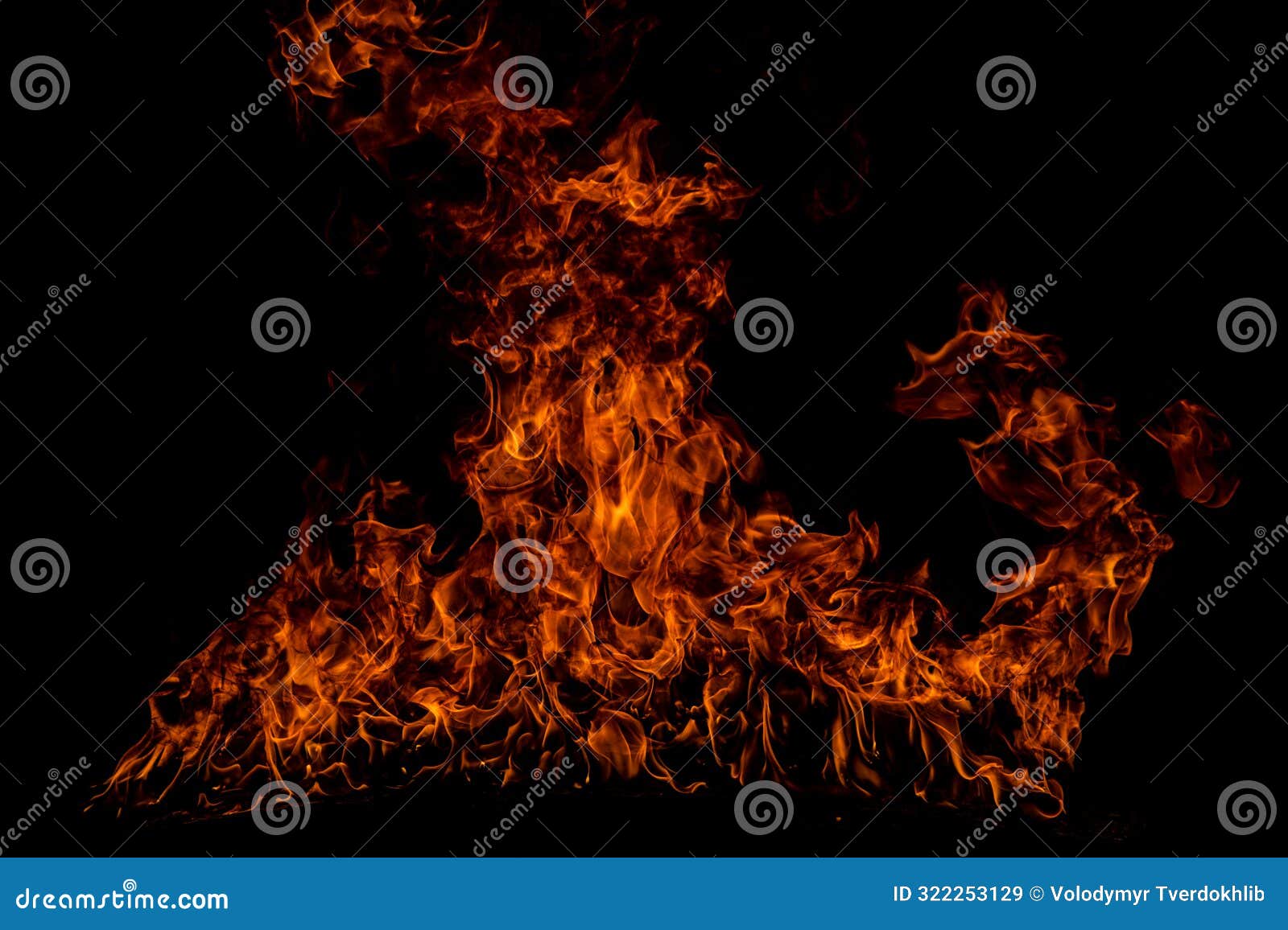 Texture of Fire on a Black Background. Abstract Fire Flame Background ...
