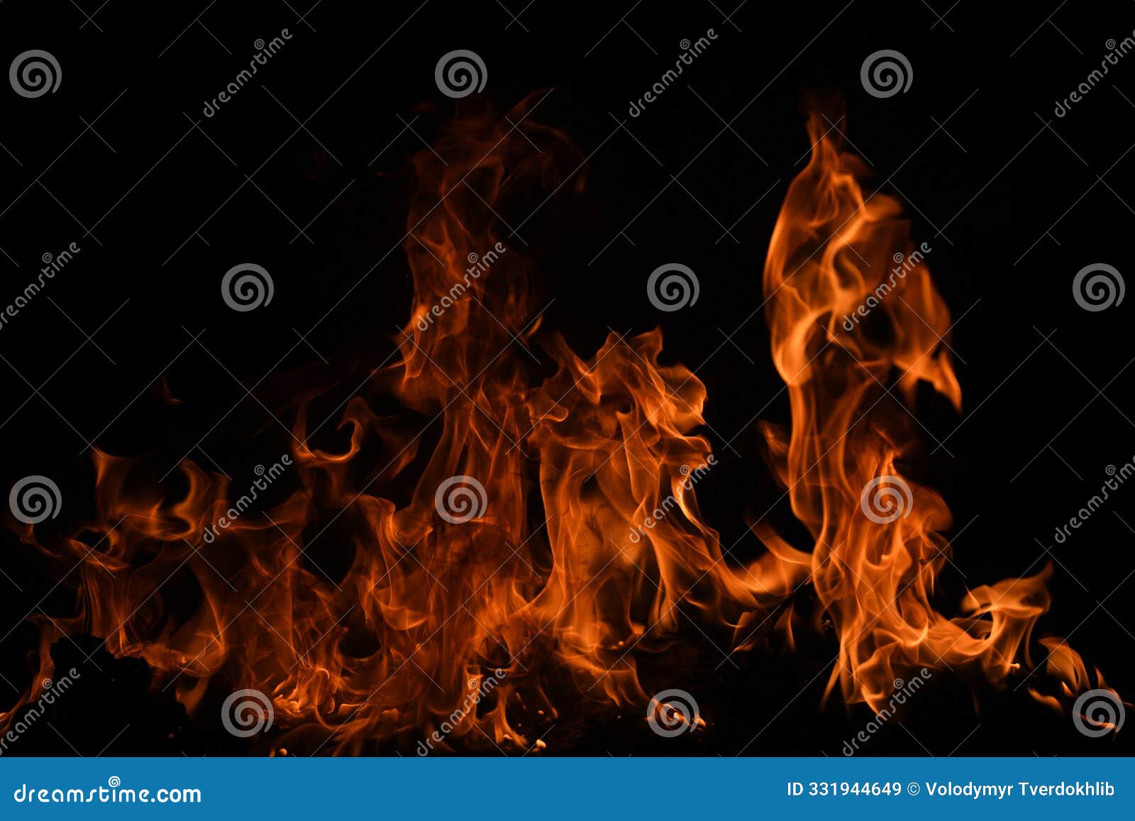 Texture of Fire on a Black Background. Abstract Fire Flame Background ...