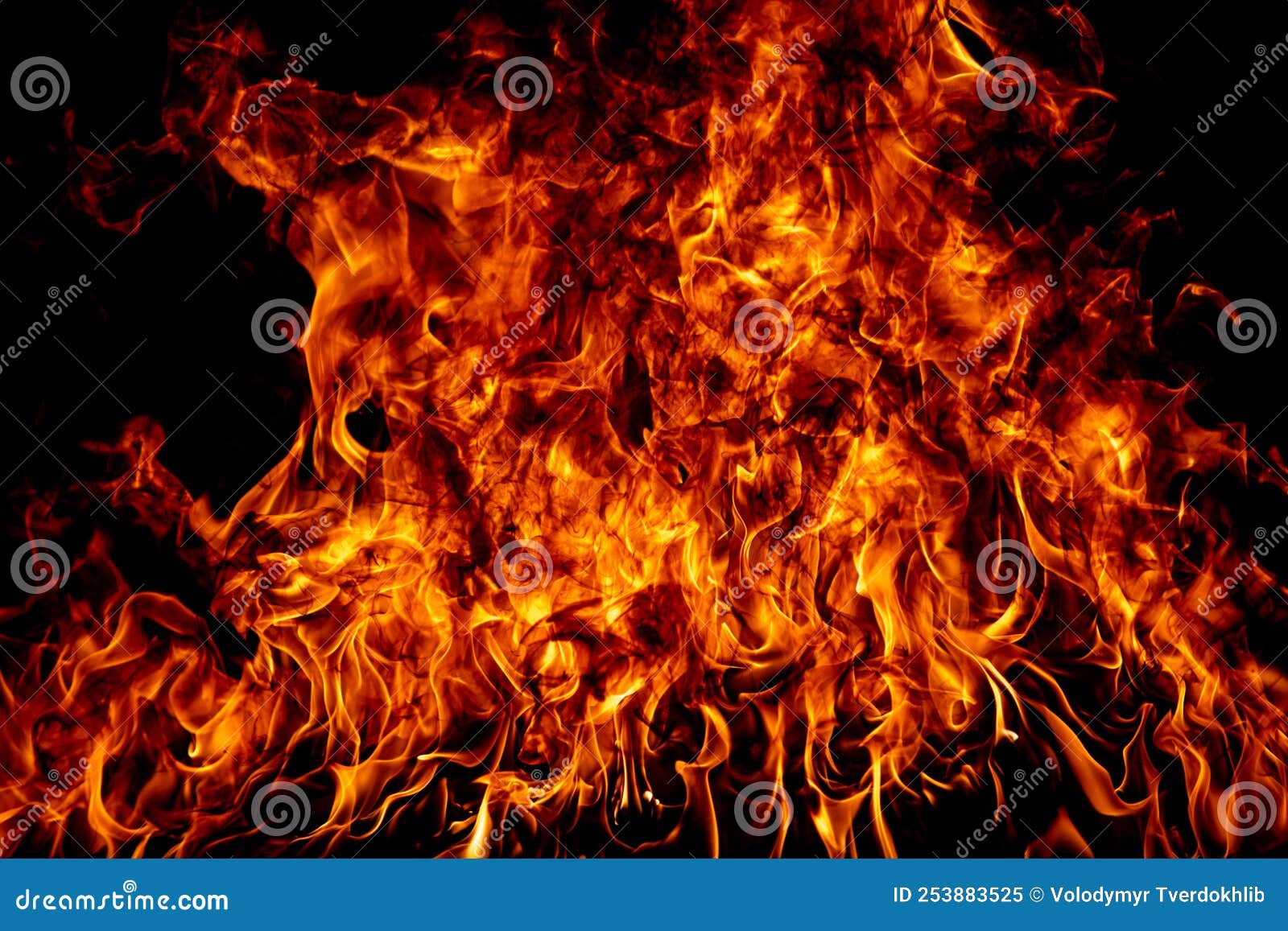 Texture of Fire on a Black Background. Abstract Fire Flame Background ...