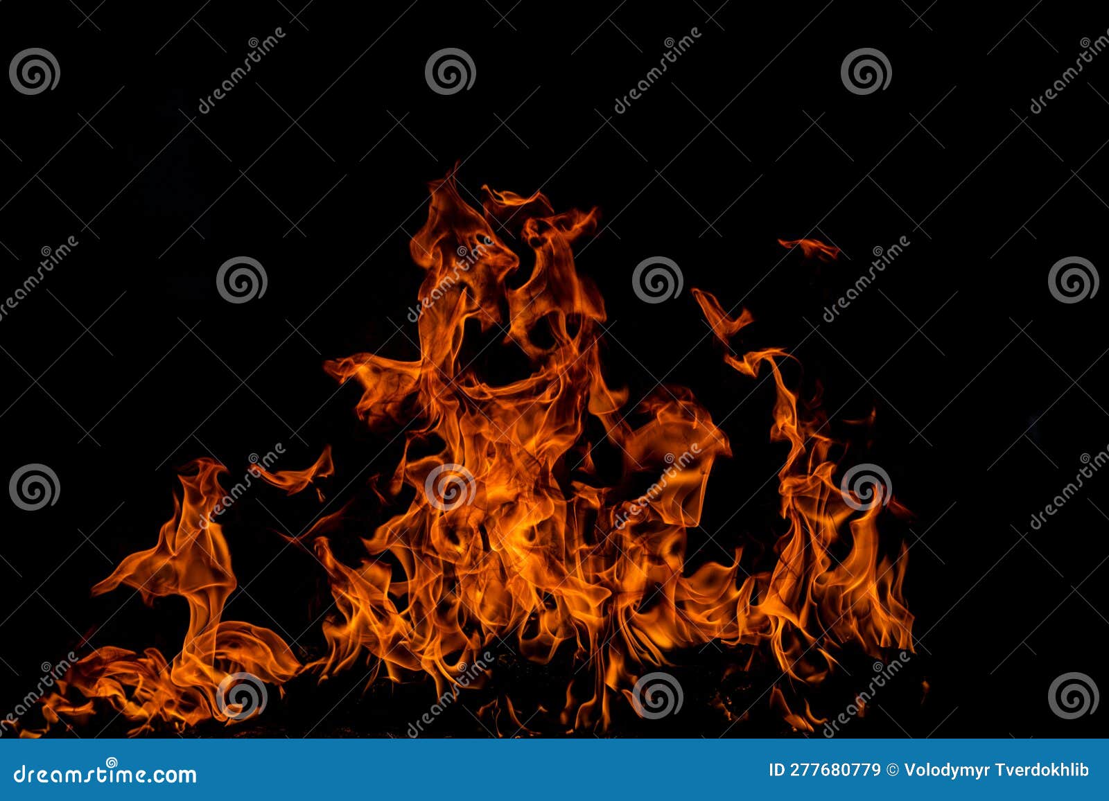 Texture of Fire on a Black Background. Abstract Fire Flame Background ...