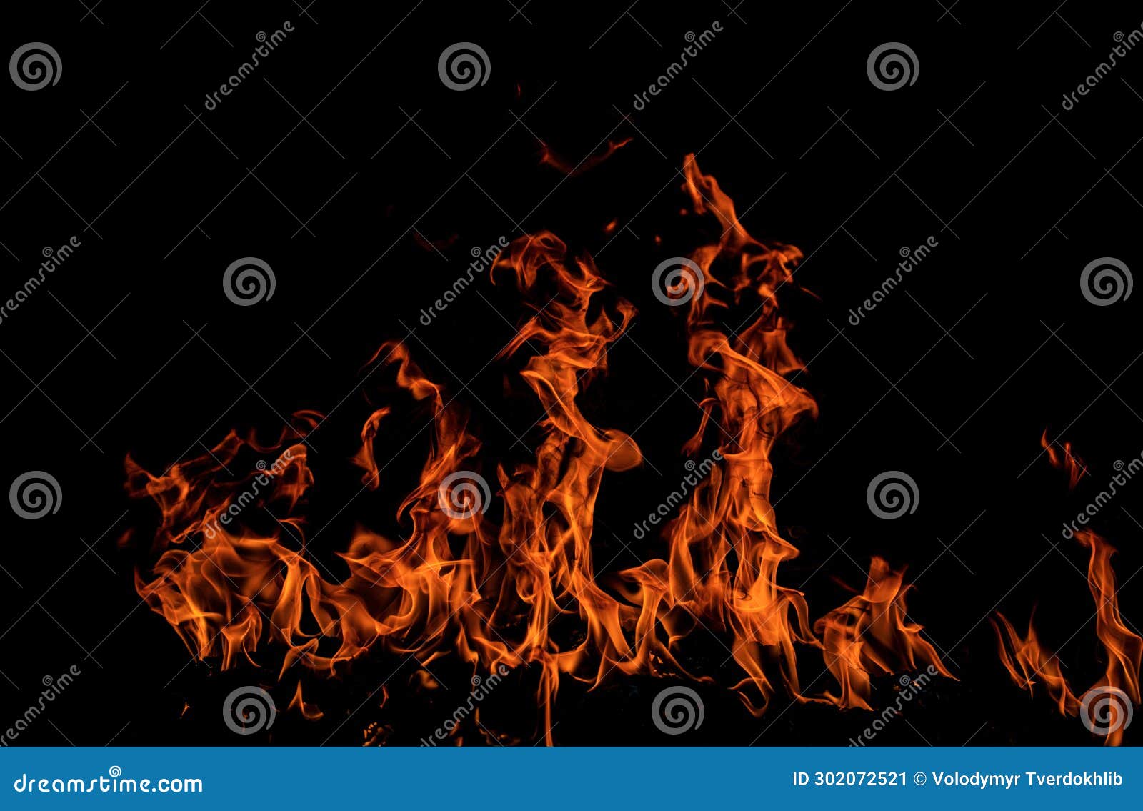 Texture of Fire on a Black Background. Abstract Fire Flame Background ...