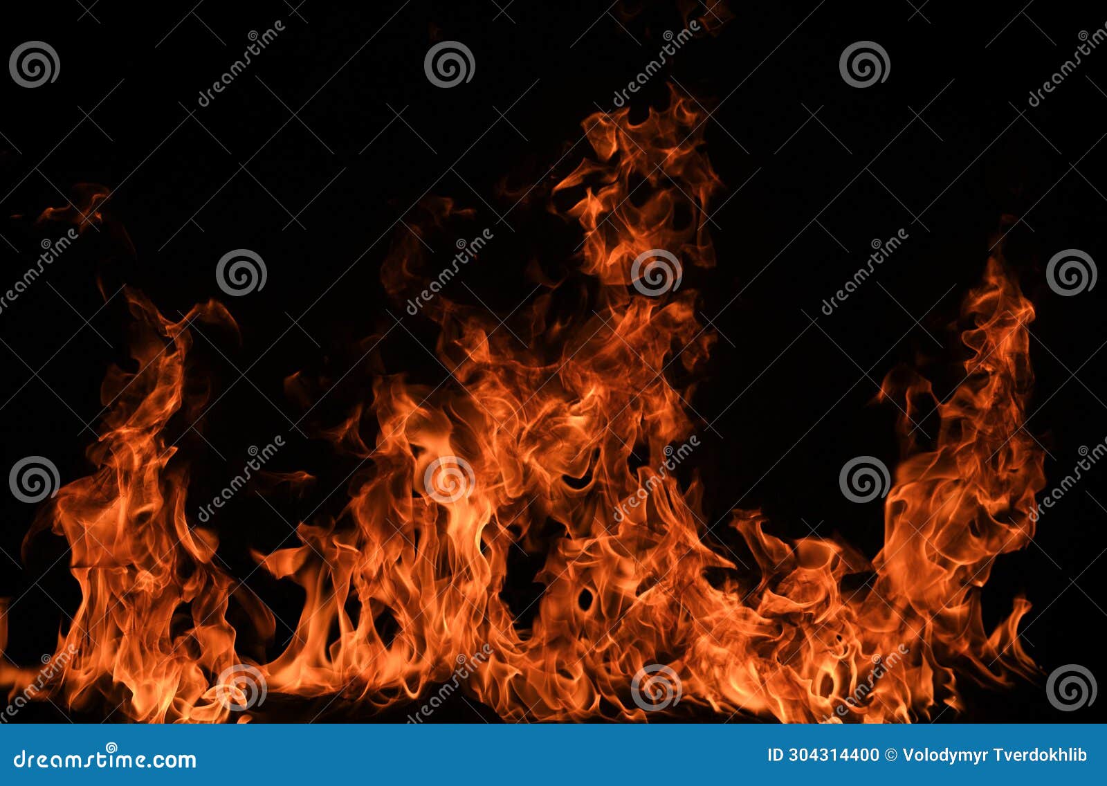Texture of Fire on a Black Background. Abstract Fire Flame Background ...