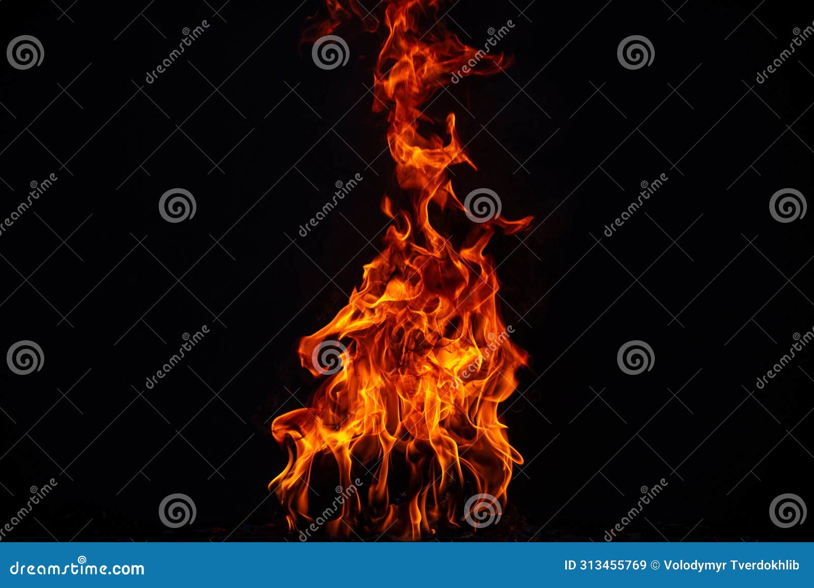 Texture of Fire on a Black Background. Abstract Fire Flame Background ...