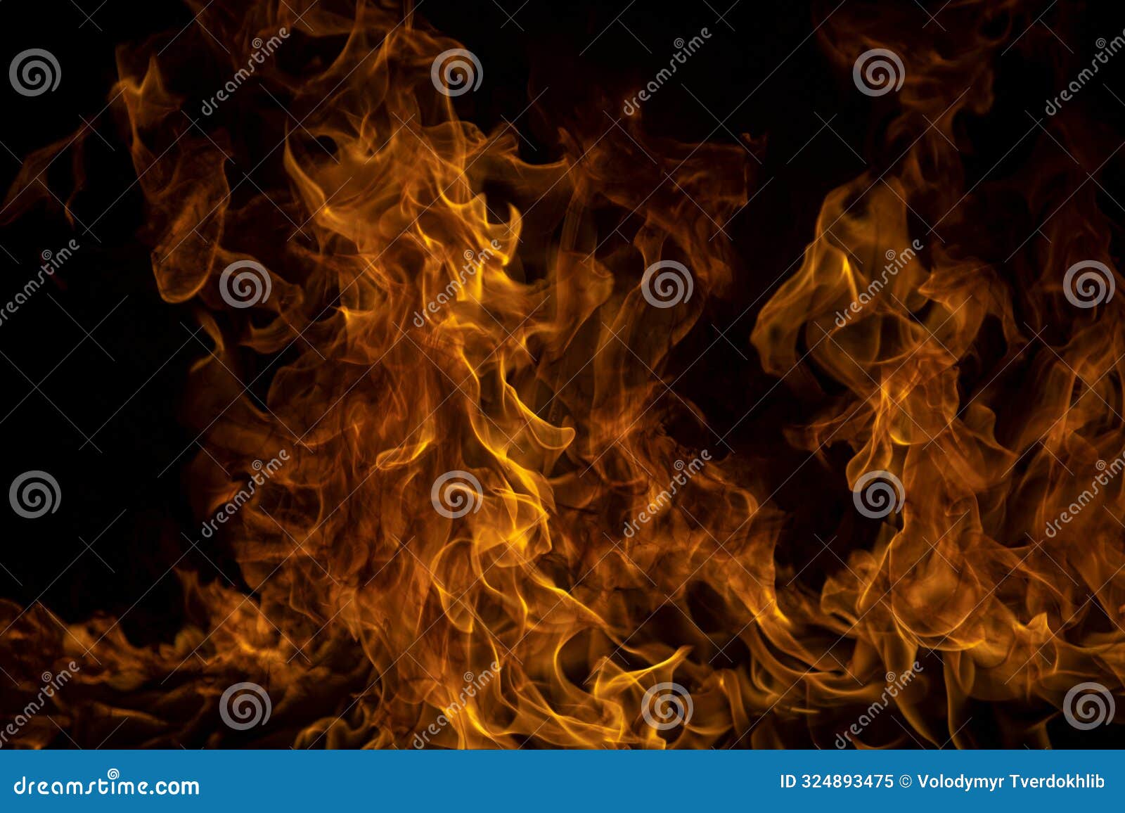 Texture of Fire on a Black Background. Abstract Fire Flame Background ...