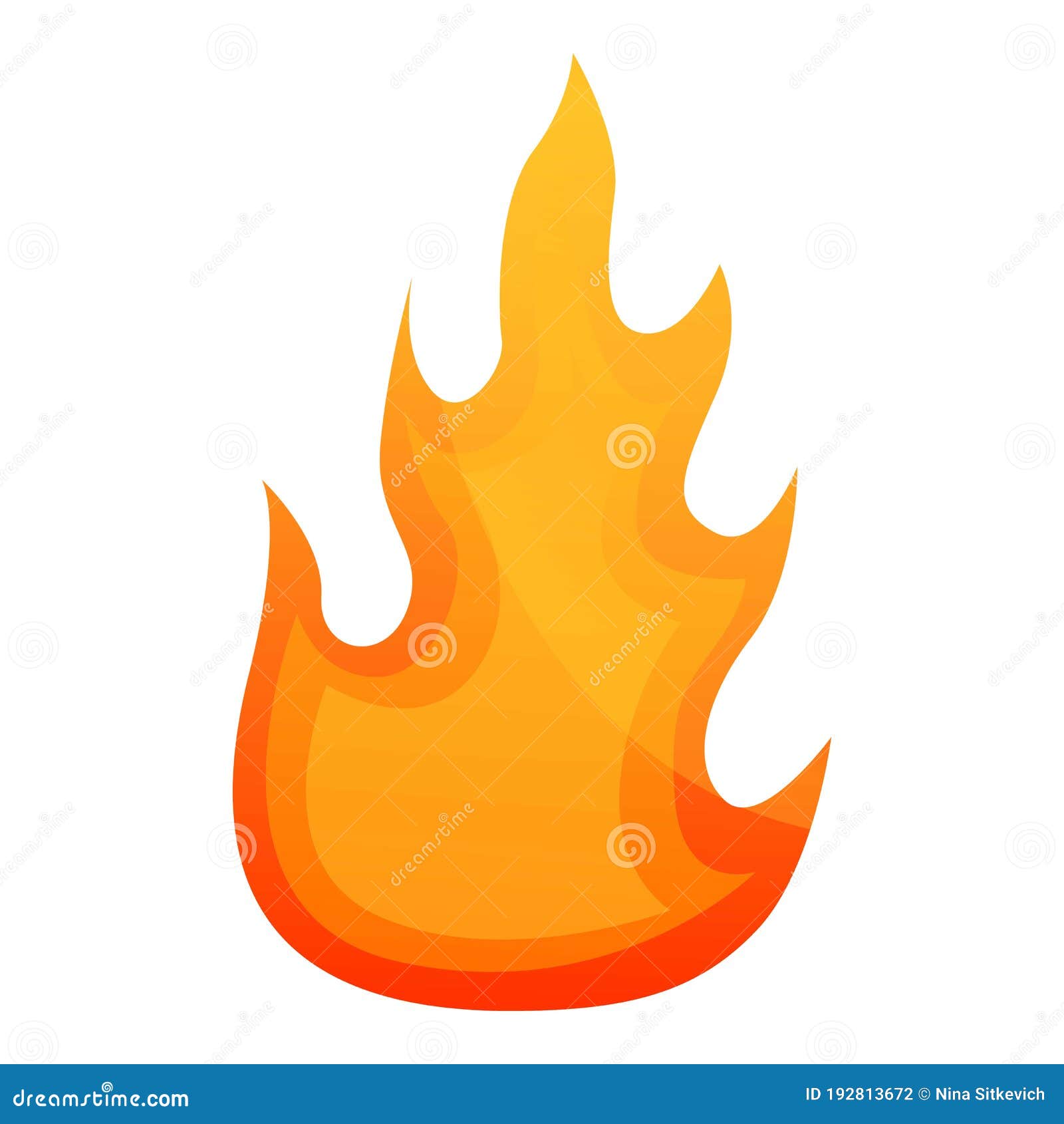 Texture Fire Flame Icon, Cartoon Style Stock Vector - Illustration of ...