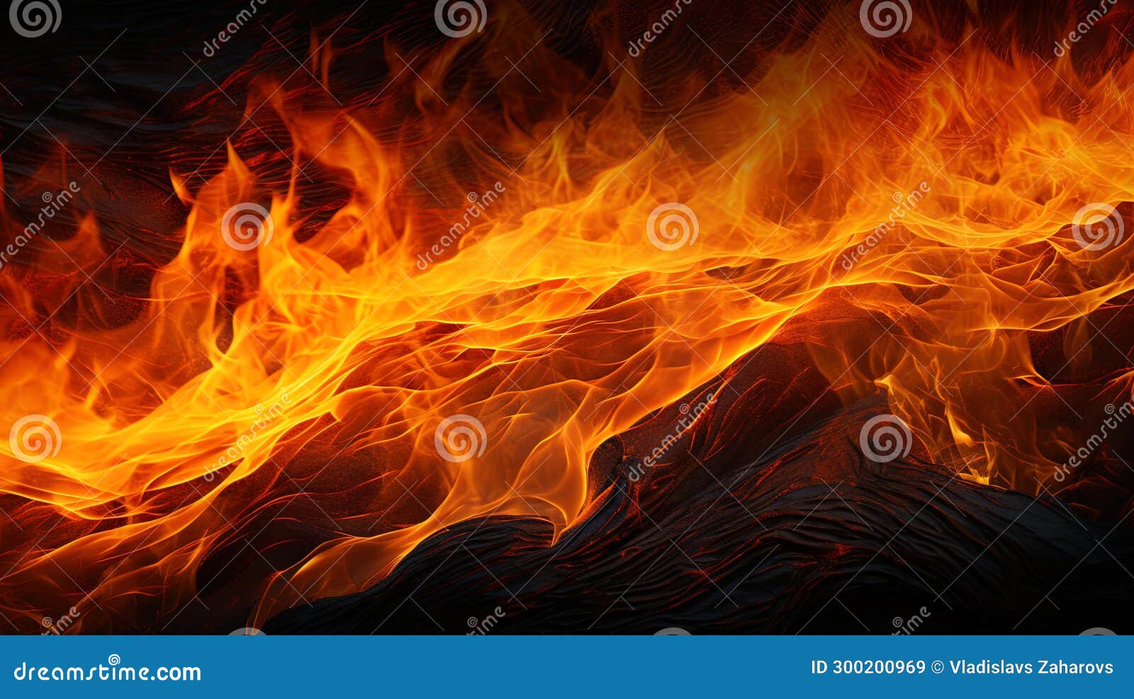 The Texture of Fire Lines with Smooth Transitions from Orange To Yellow ...