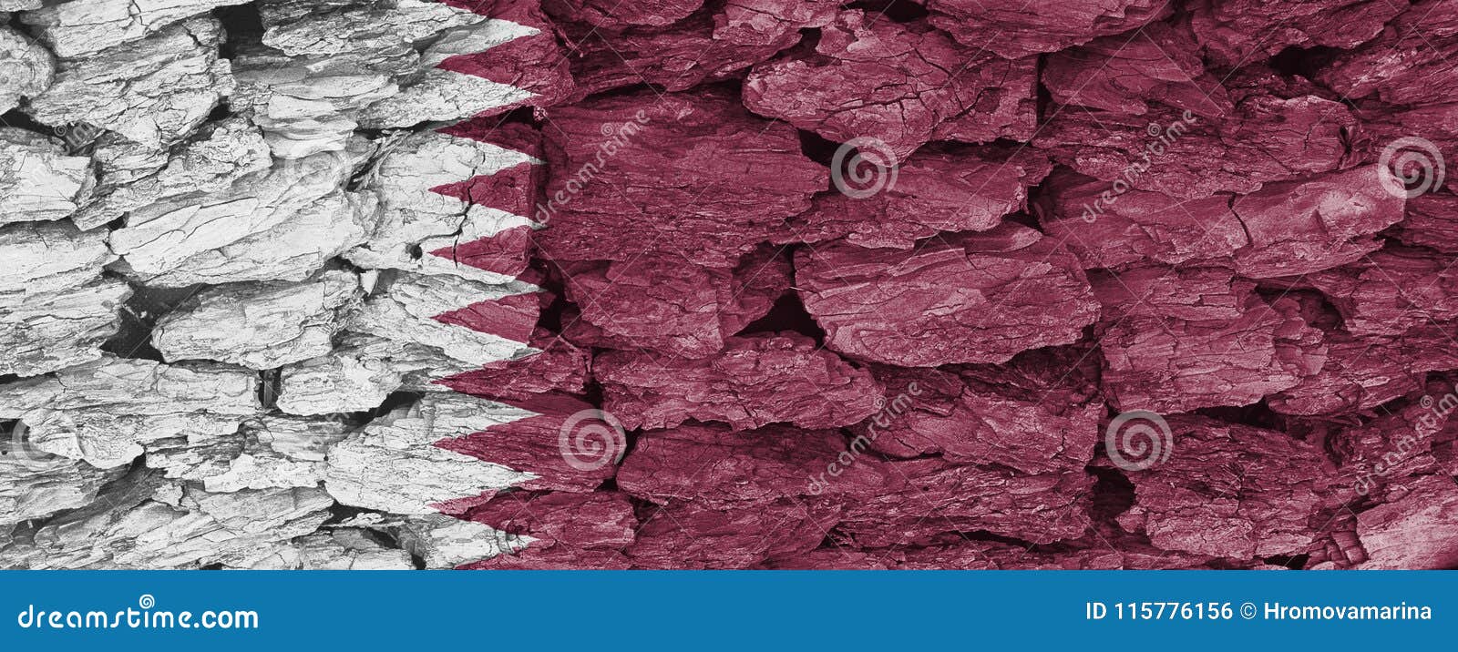 Texture of flag of Qatar stock photo. Image of season - 115776156