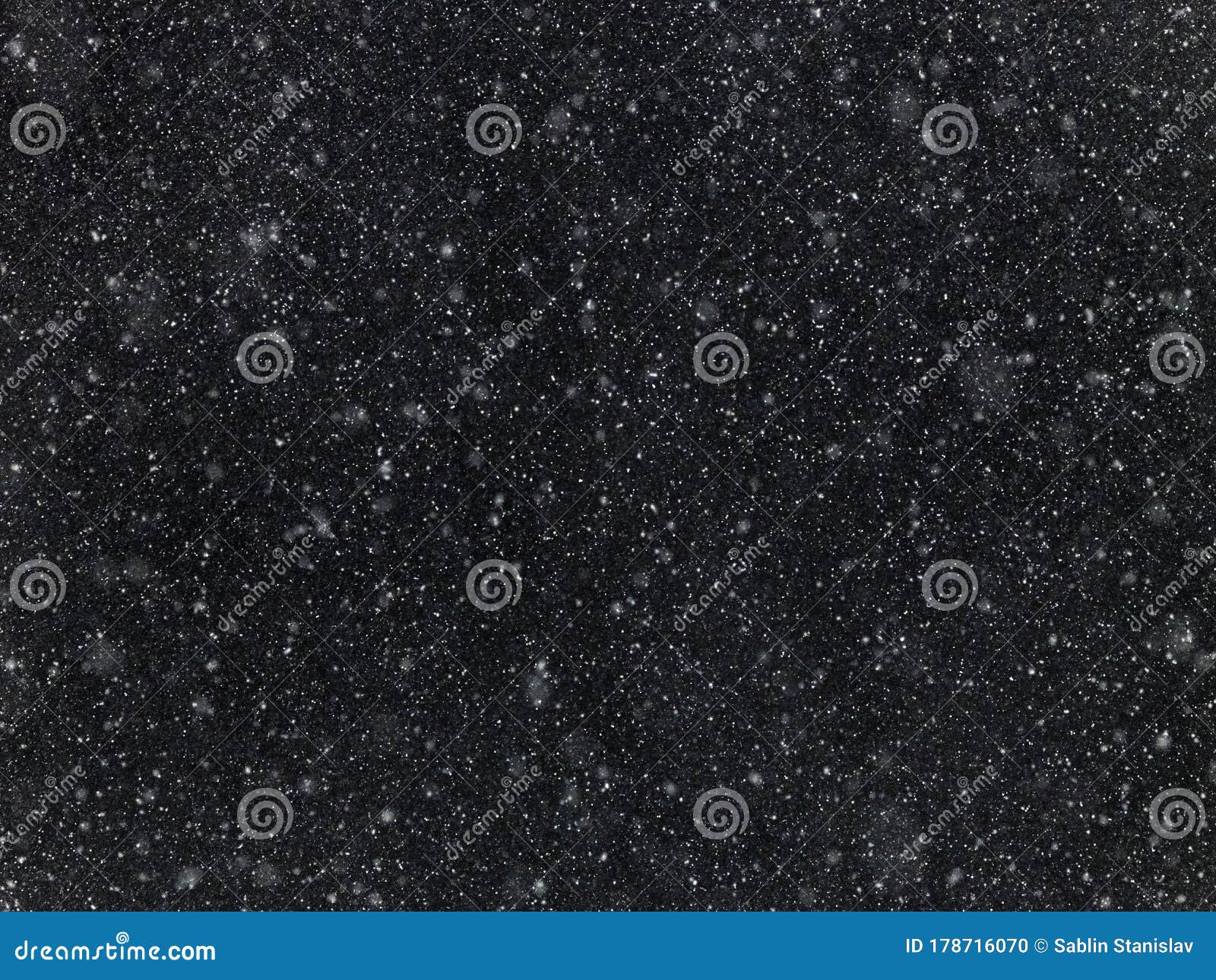 Texture of Flakes of Falling Snow on a Dark Stock Photo - Image of ...