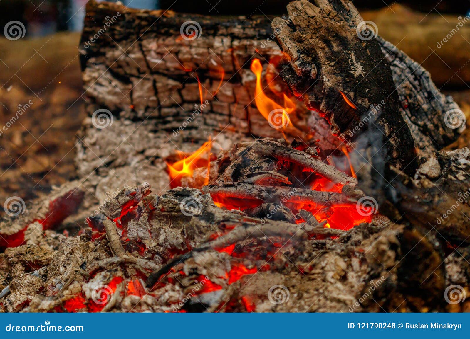 Texture Flame from Burning Logs at Night Stock Photo - Image of camp ...