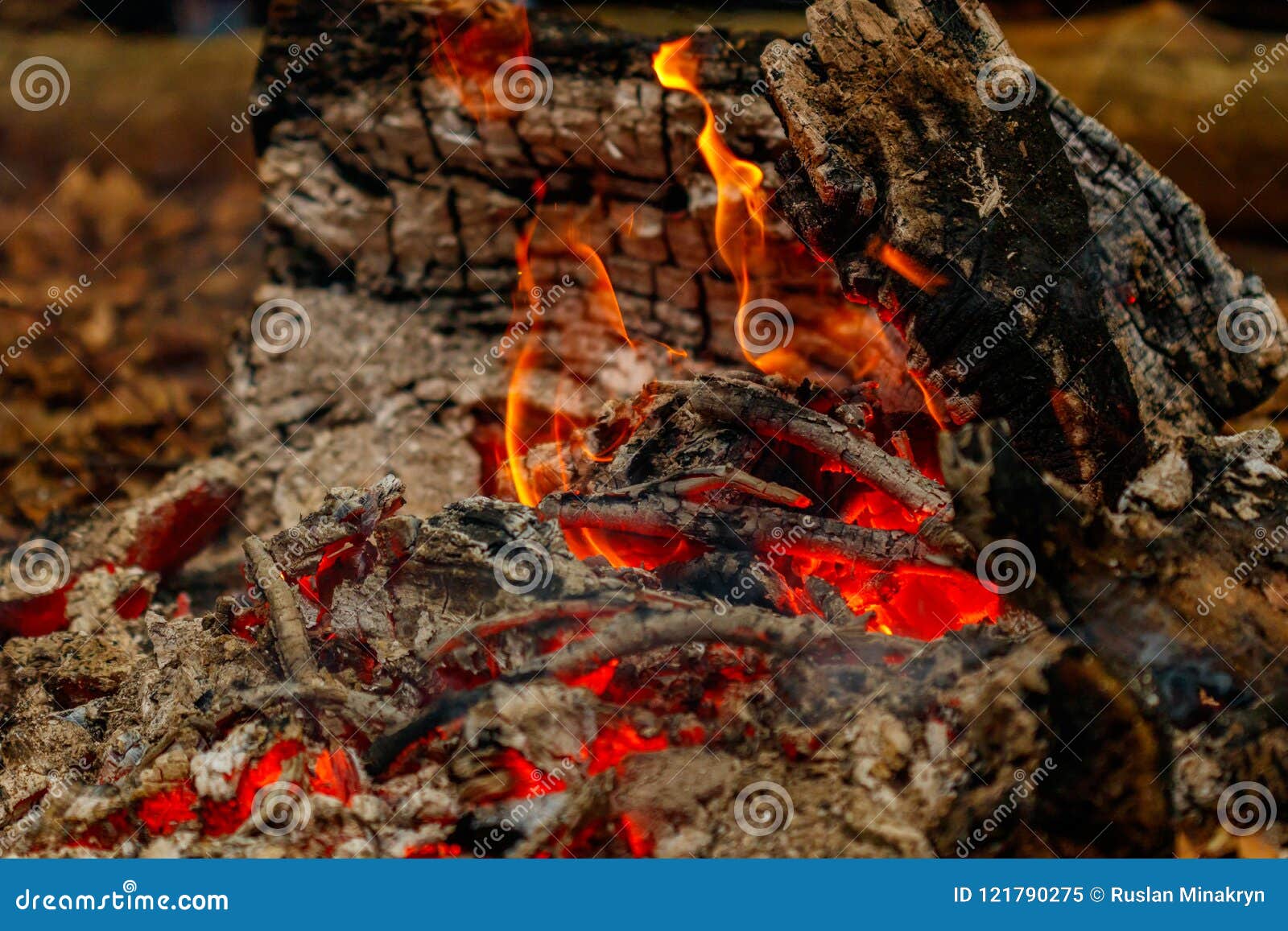 Texture Flame from Burning Logs at Night Stock Image - Image of energy ...