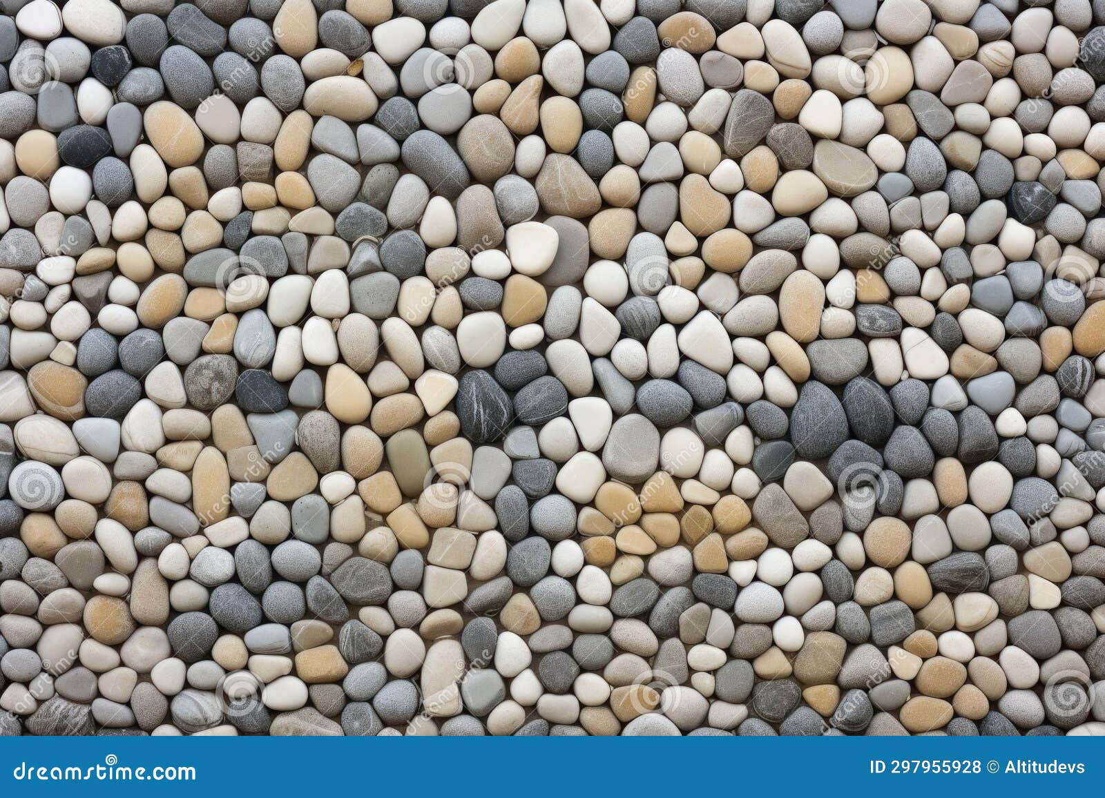 Texture of Flattened, Round Pebbles on a Walkway Stock Photo - Image of ...
