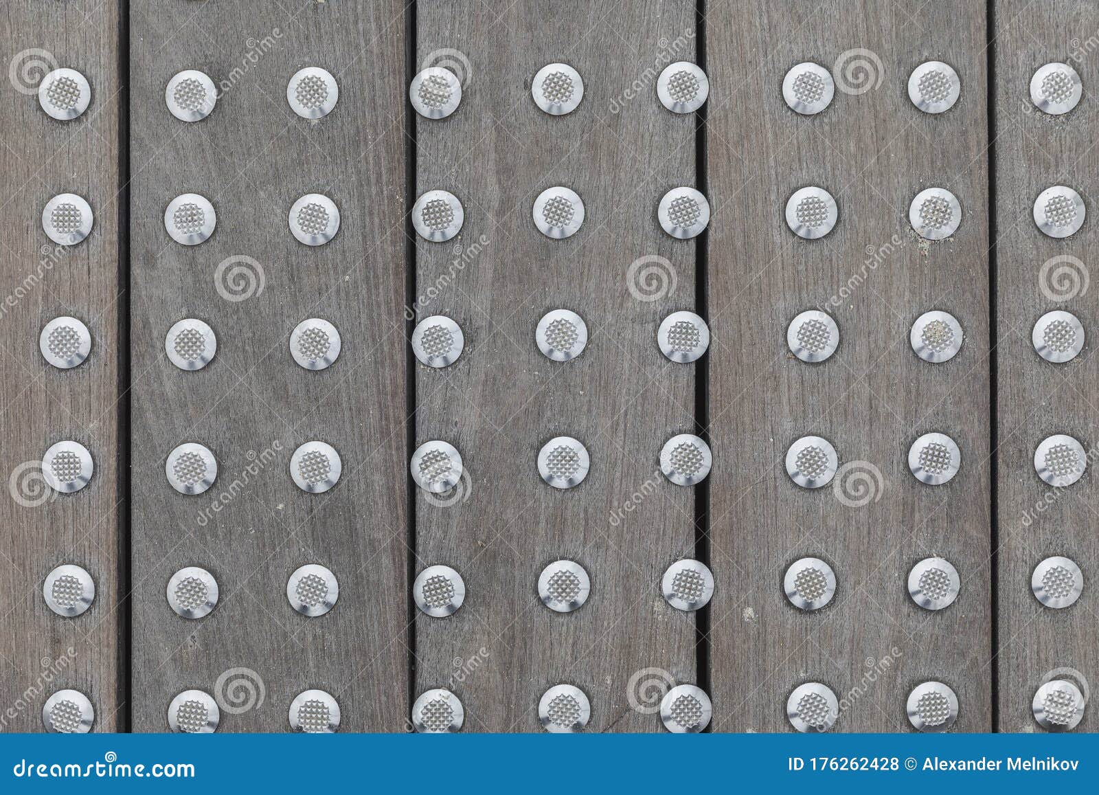 The Texture of the Floorboards with Iron Rivets Stock Photo - Image of ...