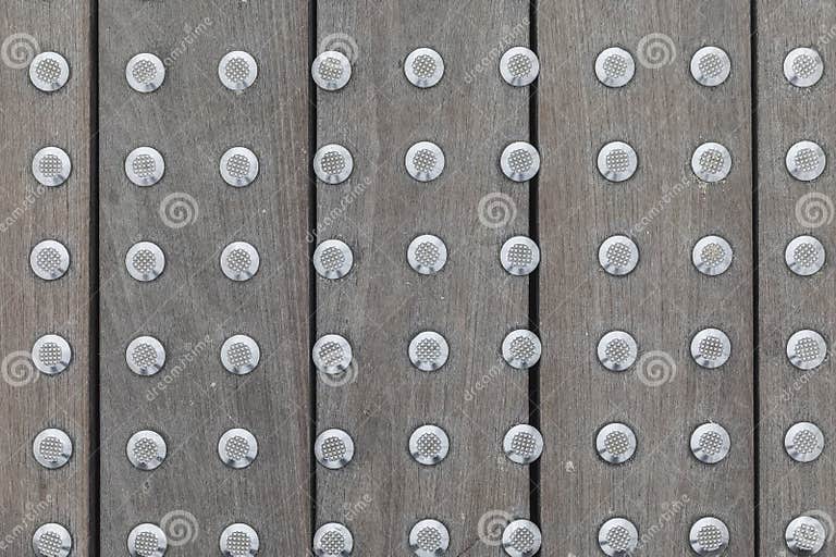 The Texture of the Floorboards with Iron Rivets Stock Photo - Image of ...