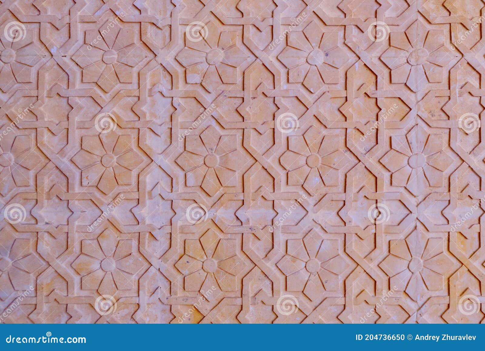 Texture with Flower Patterns on the Rock Surface. Texture Arabic ...