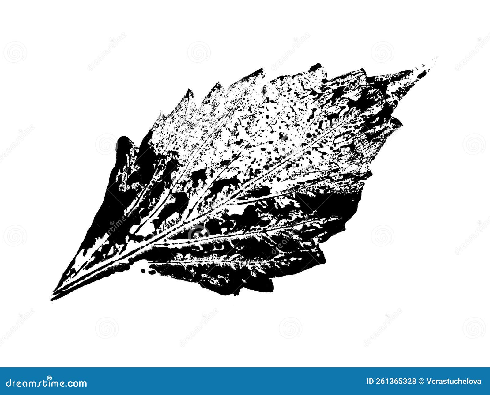 Leaf Texture Imprint on White Paper Stock Illustration - Illustration ...
